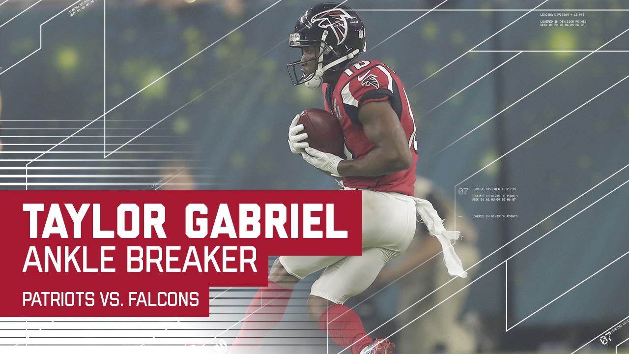 Taylor Gabriel Ankle Breaking Big Catch! | Patriots vs. Falcons | Super ...
