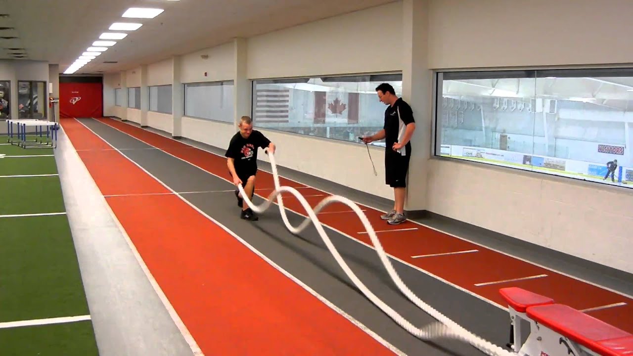 Football Off Season Conditioning Ropes - YouTube
