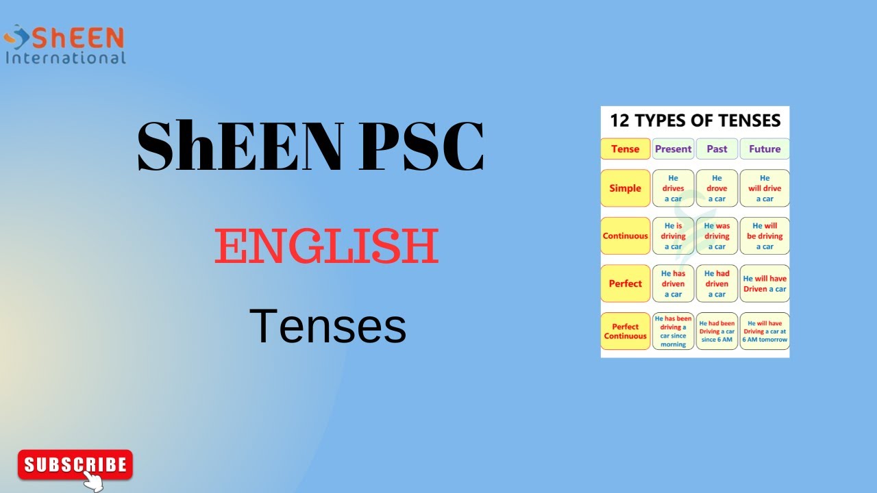 ShEEN PSC | LDC 2024 | ENGLISH | TENSE - YouTube
