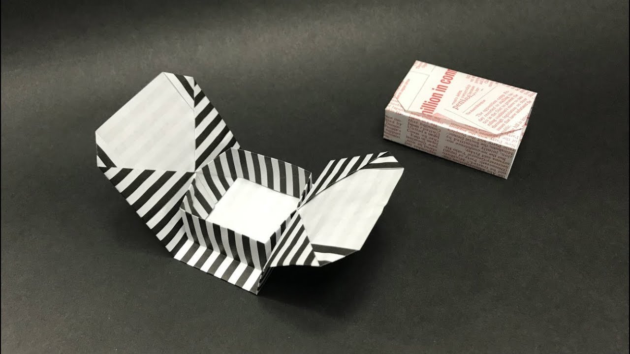 Origami Gift Box That Opens And Closes Box In A Box YouTube Origami Gift Box That Opens And Closes Box In A Box YouTube