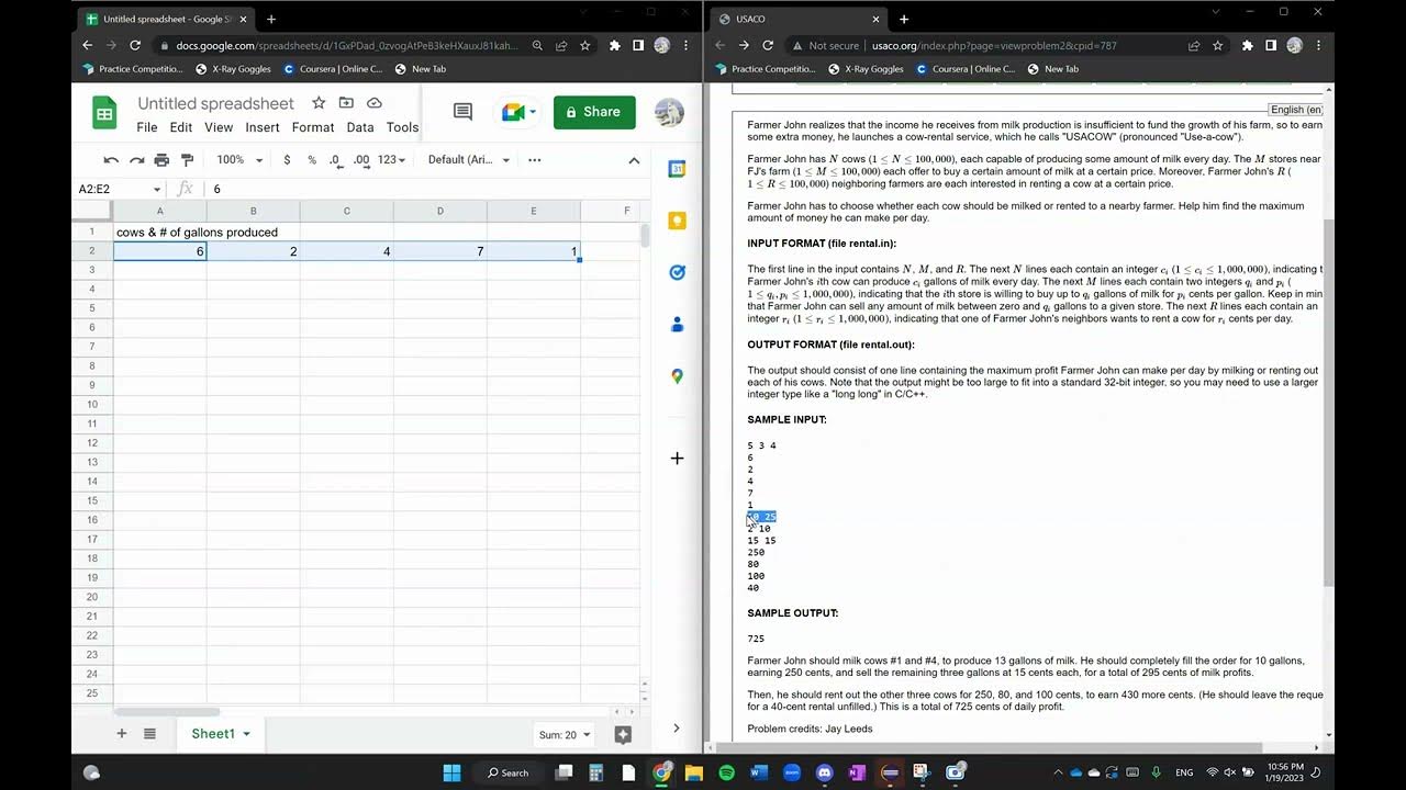 USACO Rental Service Solution Java (Silver) - YouTube