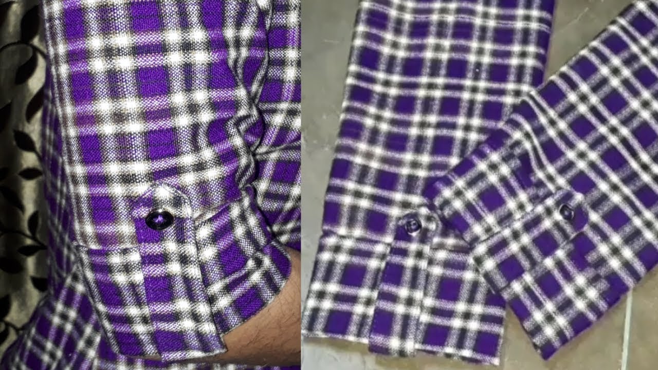 Folded full sleeves for shirt kurti cutting and stitching - YouTube