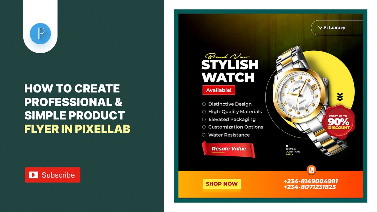 How to Design a Beautiful Product Flyer using Pixellab - Quick and Easy ...