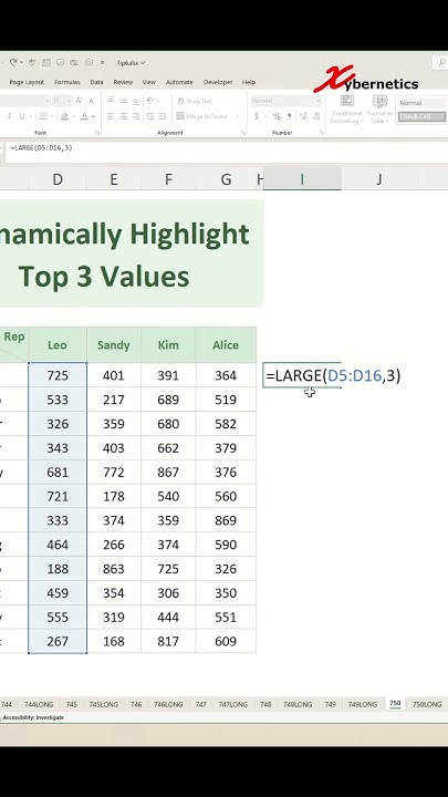 Highlight top three largest values in a group - Excel Tips and Tricks - YouTube