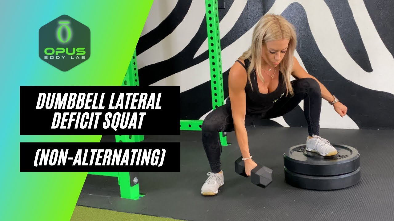 Dumbbell Lateral Deficit Squat (NON-Alternating) - YouTube