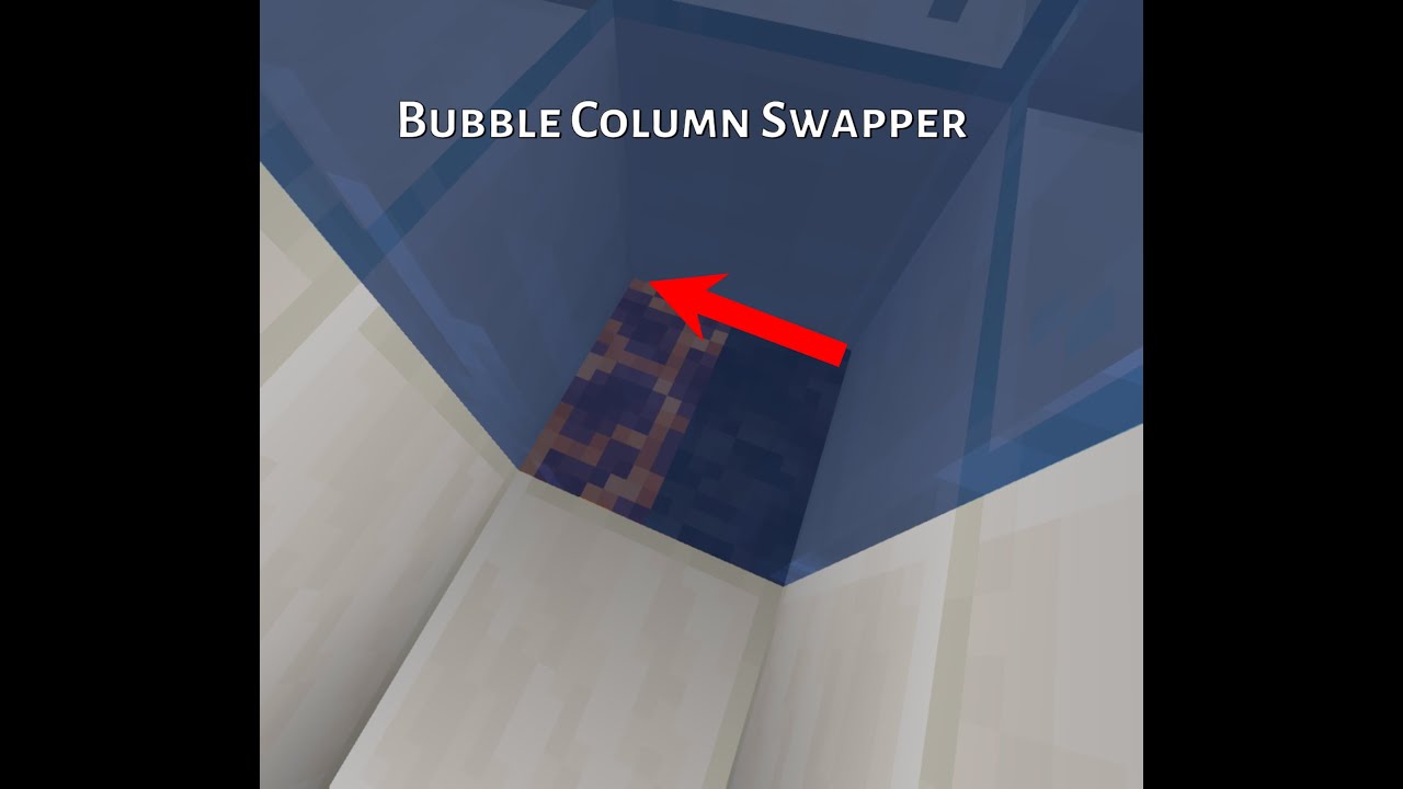 How to Make a Bubble Column Swapper in Minecraft - YouTube