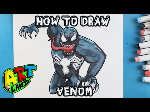 How to Draw VENOM!!!
