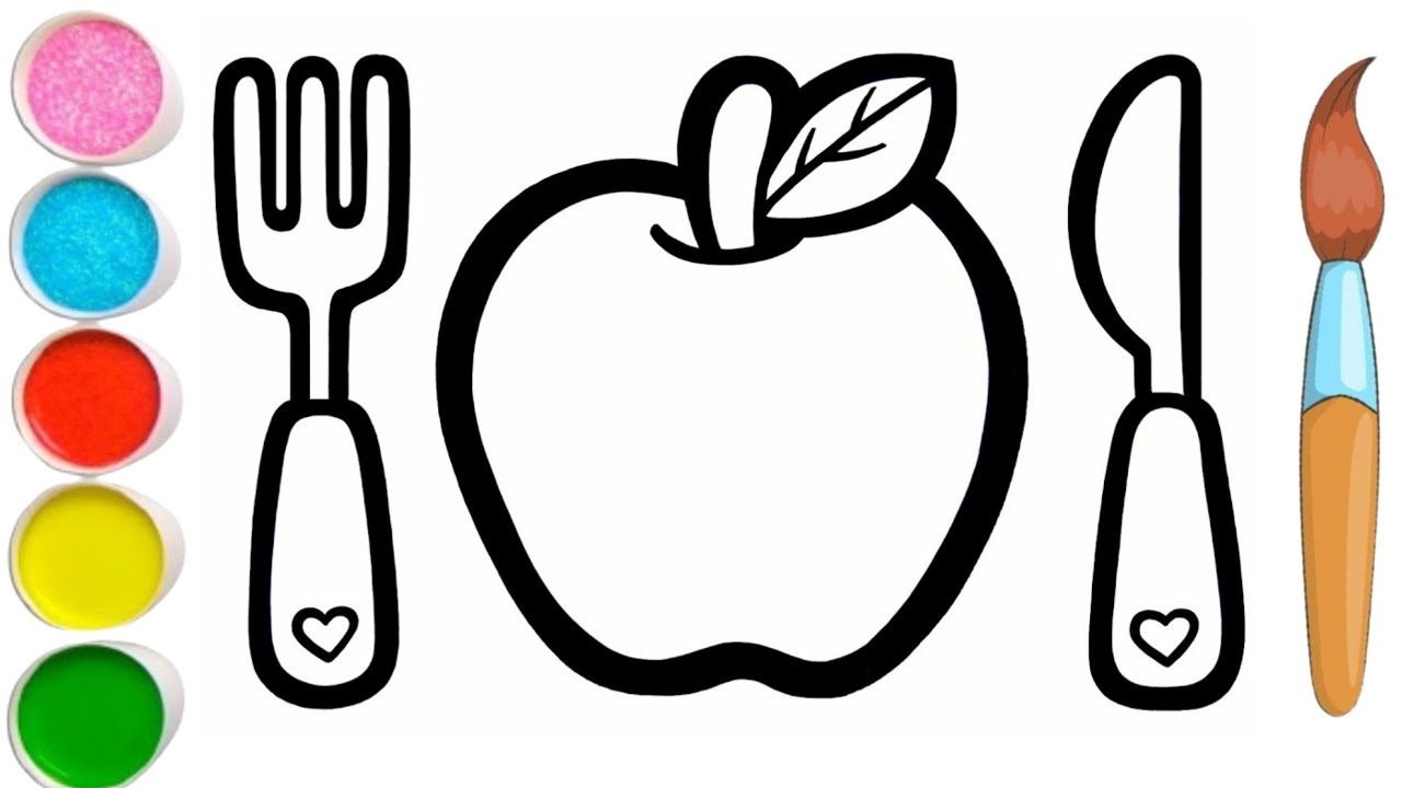 How to Draw an Apple | Olma rasmi chizish | Как нарисовать яблоко - YouTube