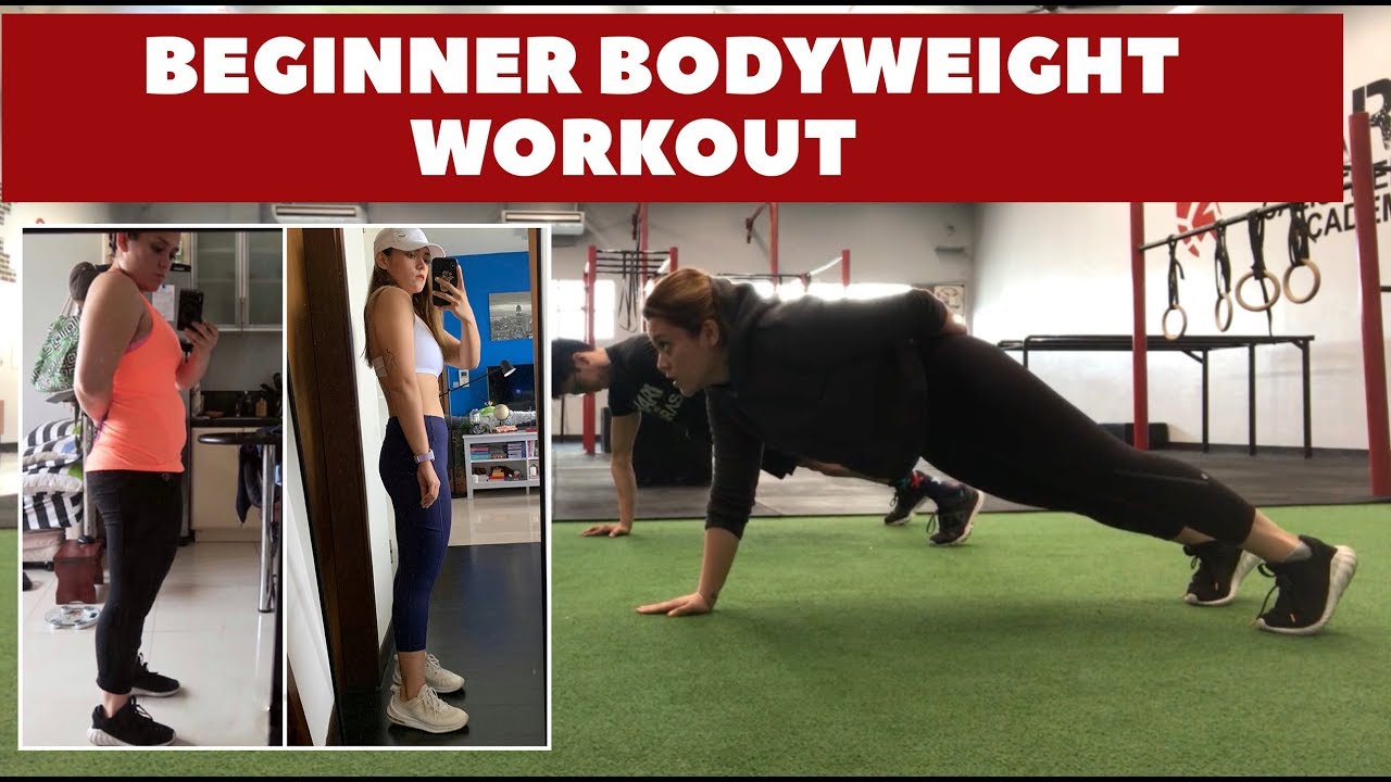 BEGINNER BODYWEIGHT WORKOUT! - YouTube