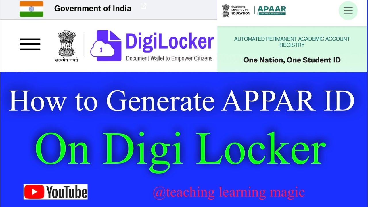 APAAR ID कैसे बनाएं?? ON Digi Locker, Step to Step, How to Generate ...