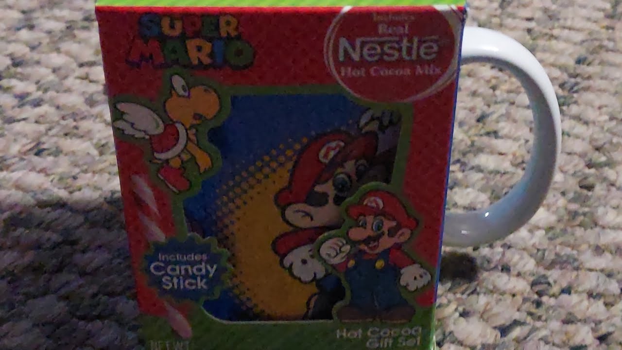 Unboxing SUPER MARIO Hot Cocoa Gift Set I bought at five below the ...