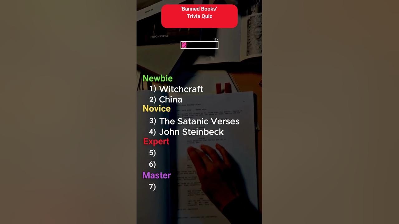 'Banned Books' Trivia quiz - YouTube
