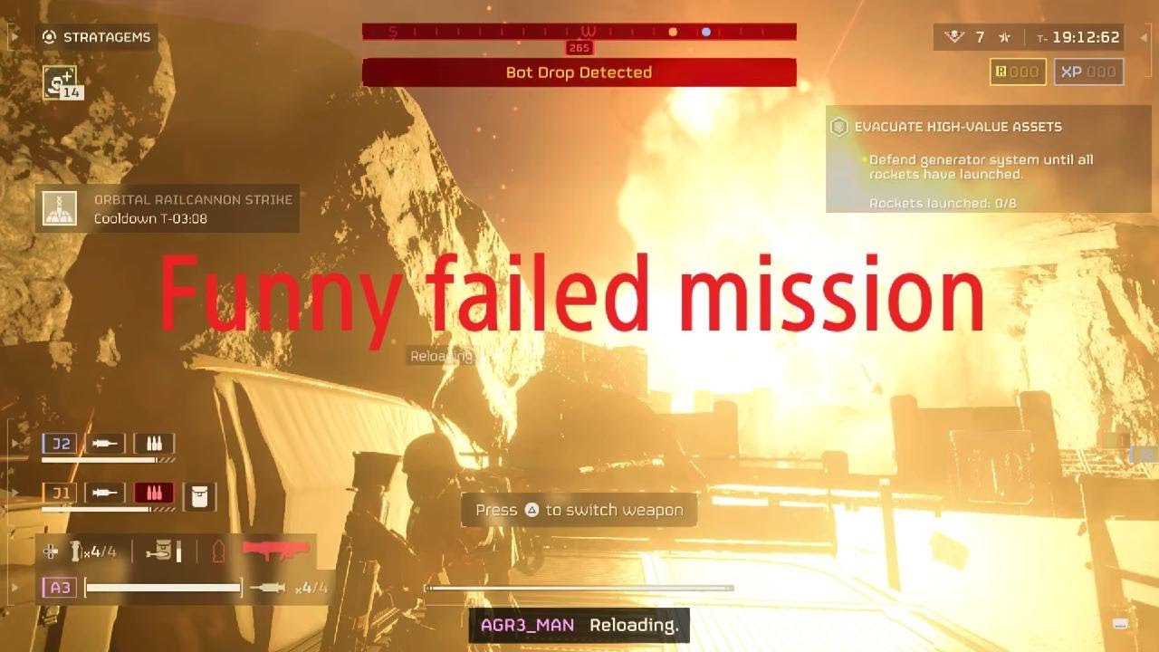 HELLDIVERS 2 Funny failed mission - YouTube