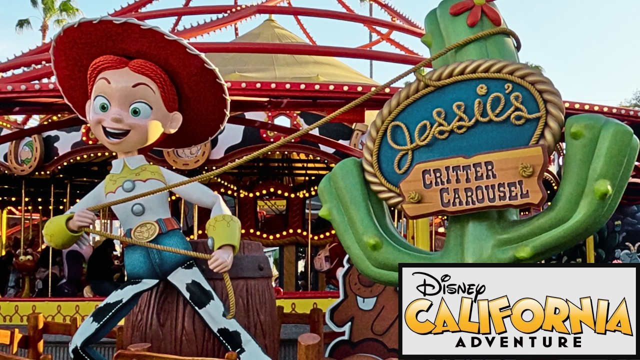 Jessie's Critter Carousel Disney California Adventure POV Ride Video ...