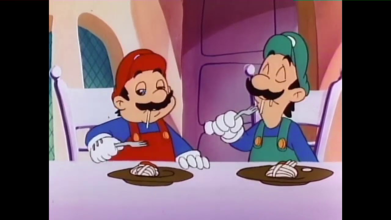 Mario & Luigi Eating Spaghetti - YouTube
