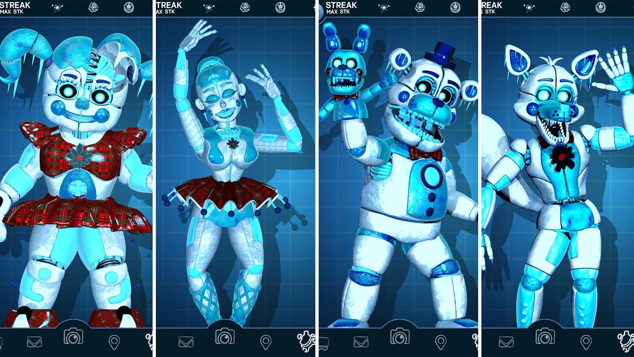 FNAF AR Frost Sister Location Animatronics Workshop Animations - YouTube