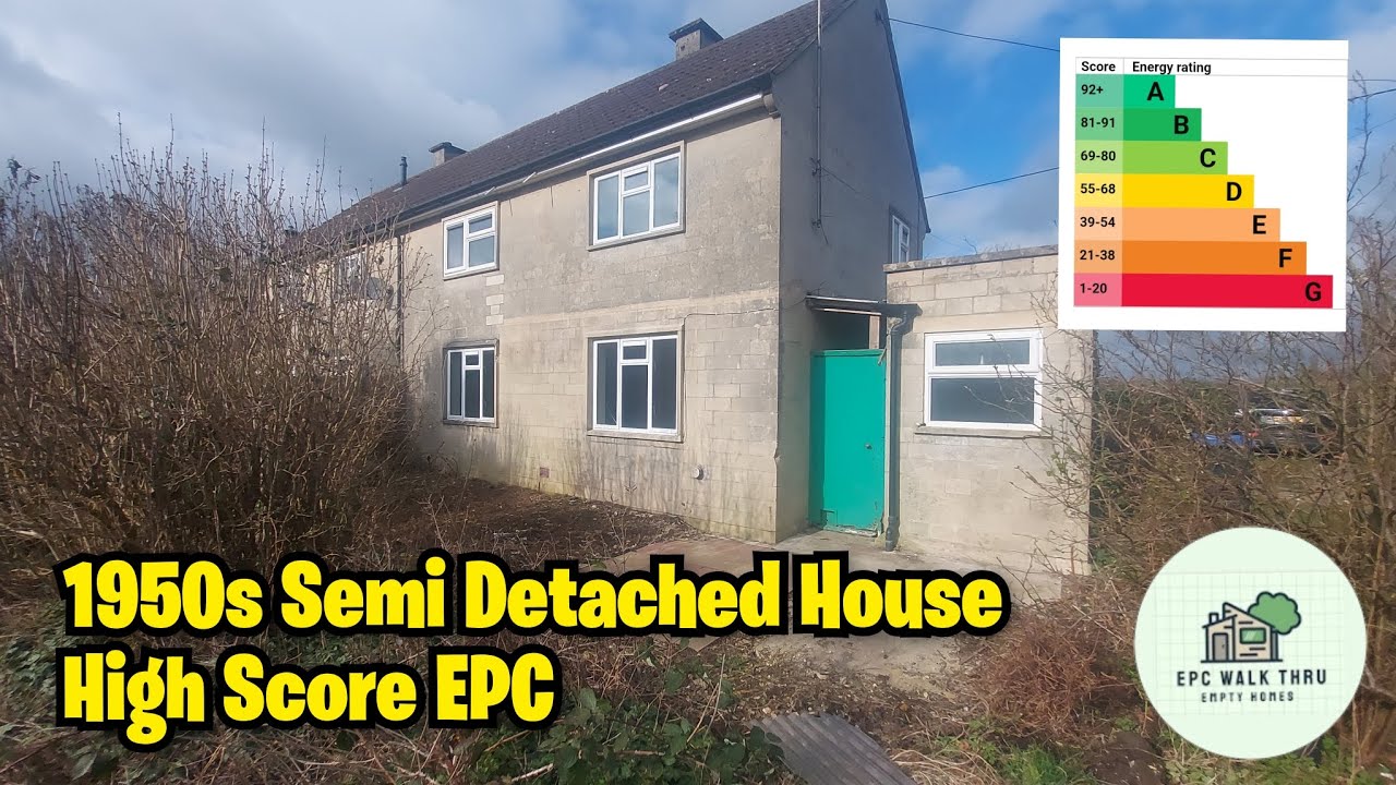 1950s Semi Detached House with a surprisingly high EPC Score - YouTube