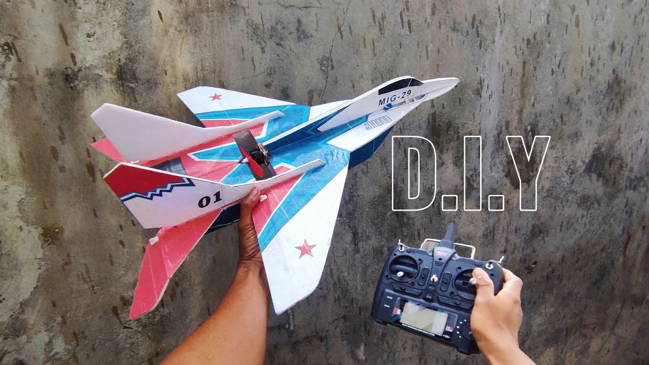 Build & fly simple rc jet plane Mig-29 , build video + free download ...