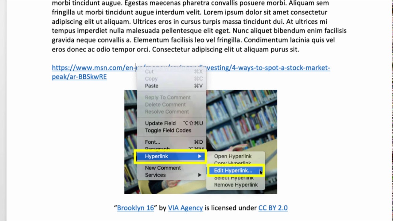 How to Create a Descriptive Link in a Microsoft Word Document - YouTube
