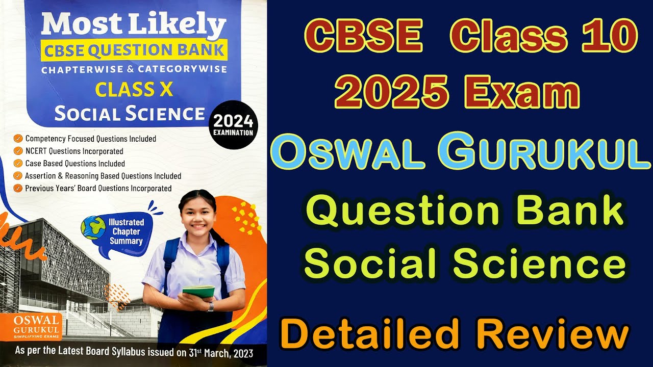 CBSE Class 10 Social Science | Question Bank 2025 | Oswal Gurukul | A ...