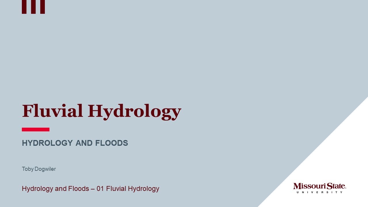 Fluvial Hydrology, pt. 1 - YouTube