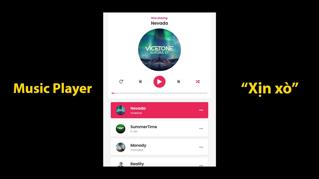 Code Music Player Xịn Xò Từ A-Z | Thực hành JavaScript | Code trình ...