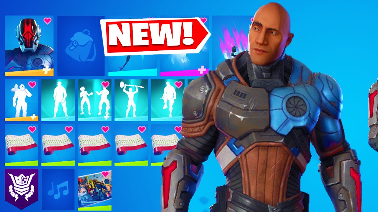 The Rock skin in Fortnite + built in emote - YouTube