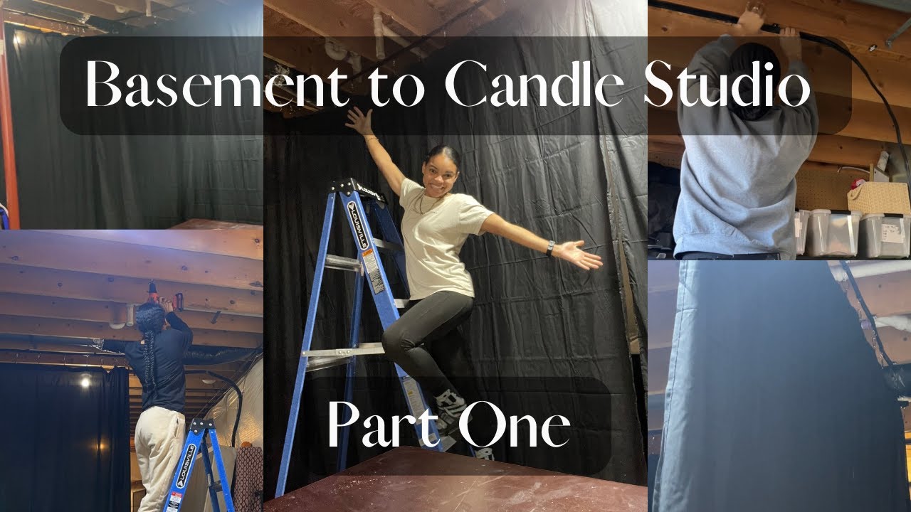 Basement to Candle Studio l Turning My Unfinished Basement into a ...