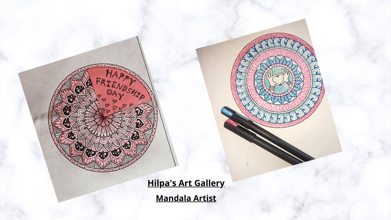 @HilpasArtGallery friendship day mandala art || mandala art for ...
