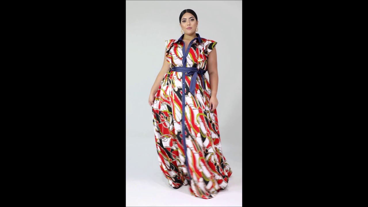 www.curvine-fashion.com - Chiffon Ropes Maxi Dress - YouTube