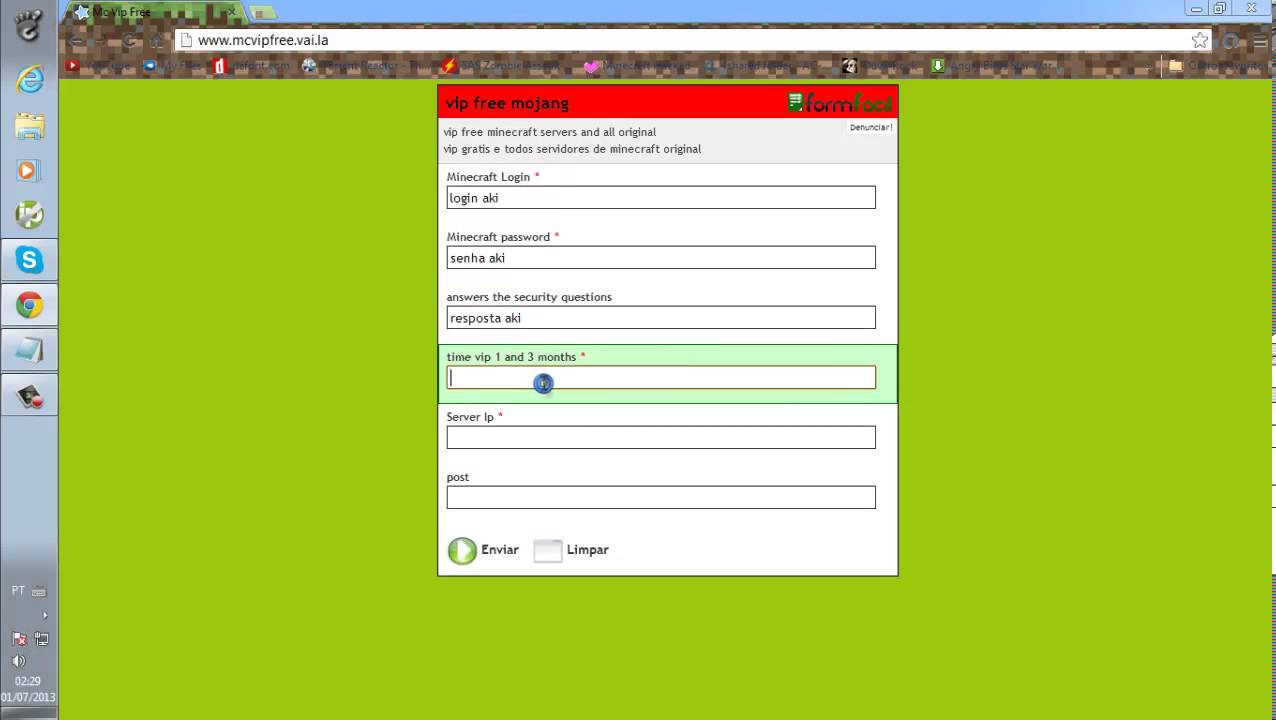 Vip em Servers De Minecraft Gratis - YouTube