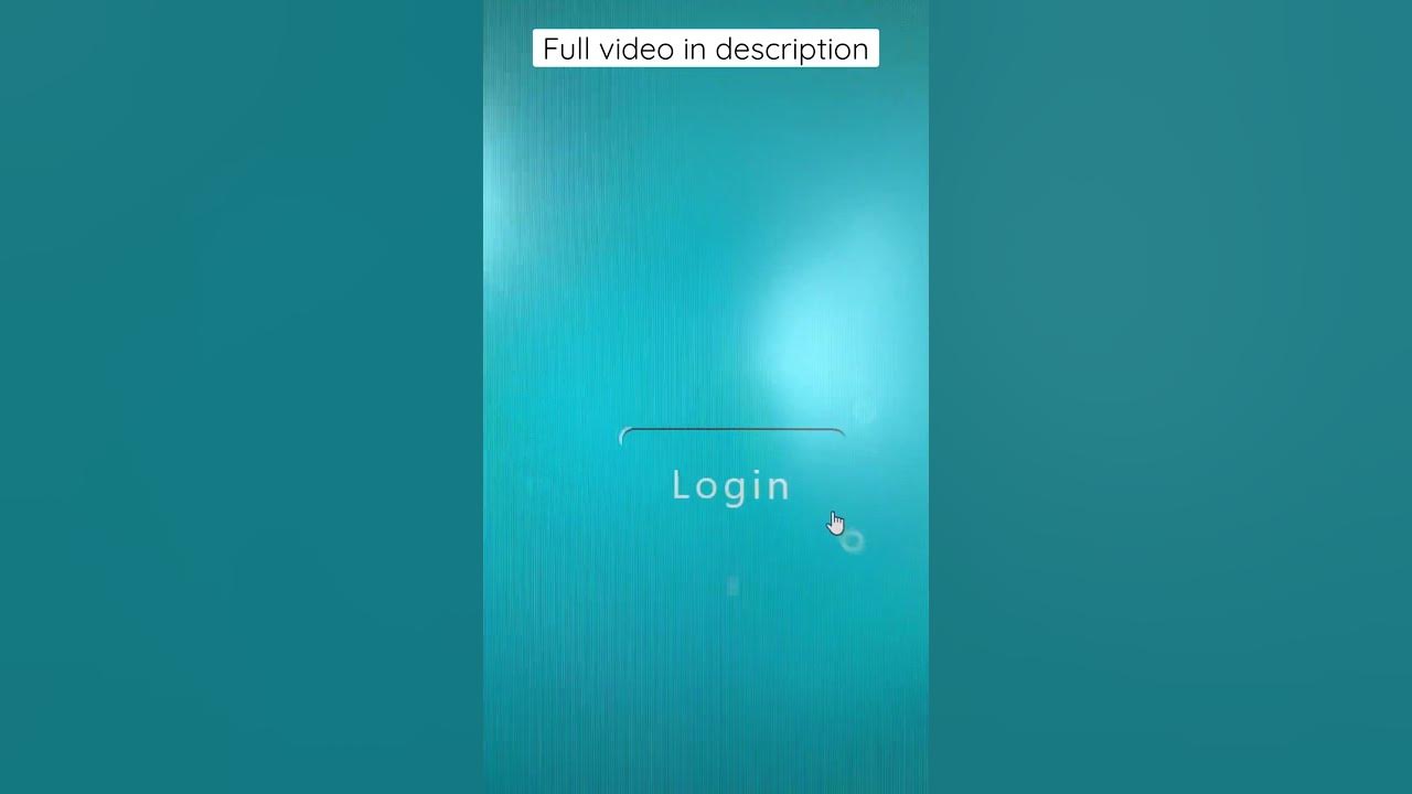 Bubble Effect / Animation On Login Button Mouse Hover | HTML | CSS #css #html #login #animation ...