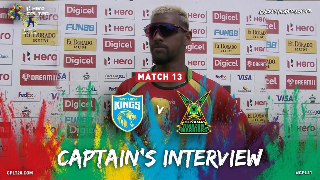 Captains' Interviews | Saint Lucia Kings vs Guyana Amazon Warriors ...