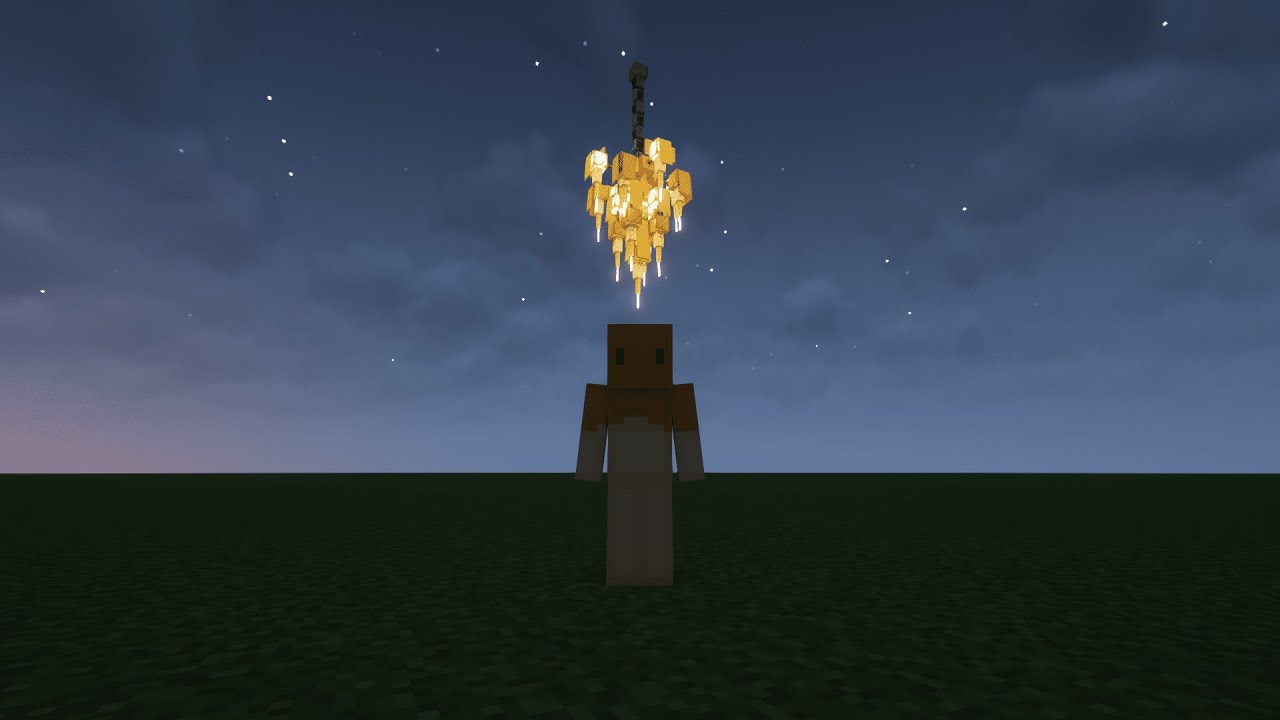 How to make a golden chandelier in Minecraft - YouTube