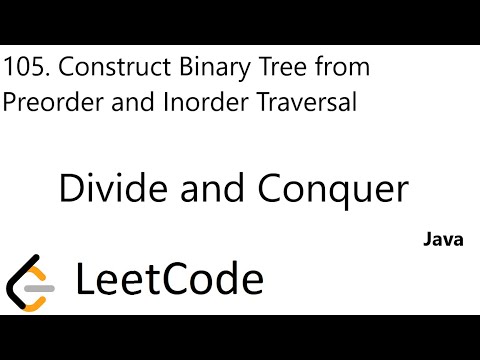 LeetCode 105 | Construct Binary Tree from Preorder and Inorder Traversal | Divide and Conquer ...