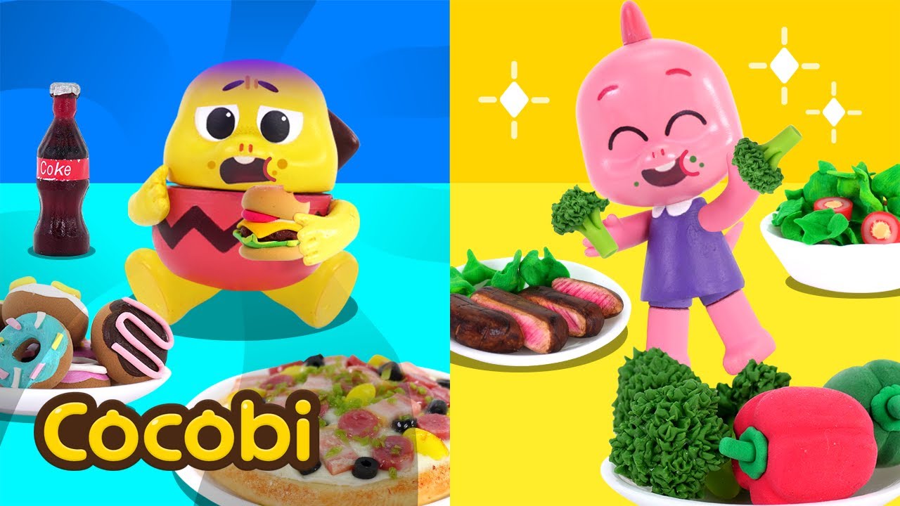 Healthy Foods vs Junk Food🍔🥗 + More Fun Songs for Kids | Cocobi - YouTube
