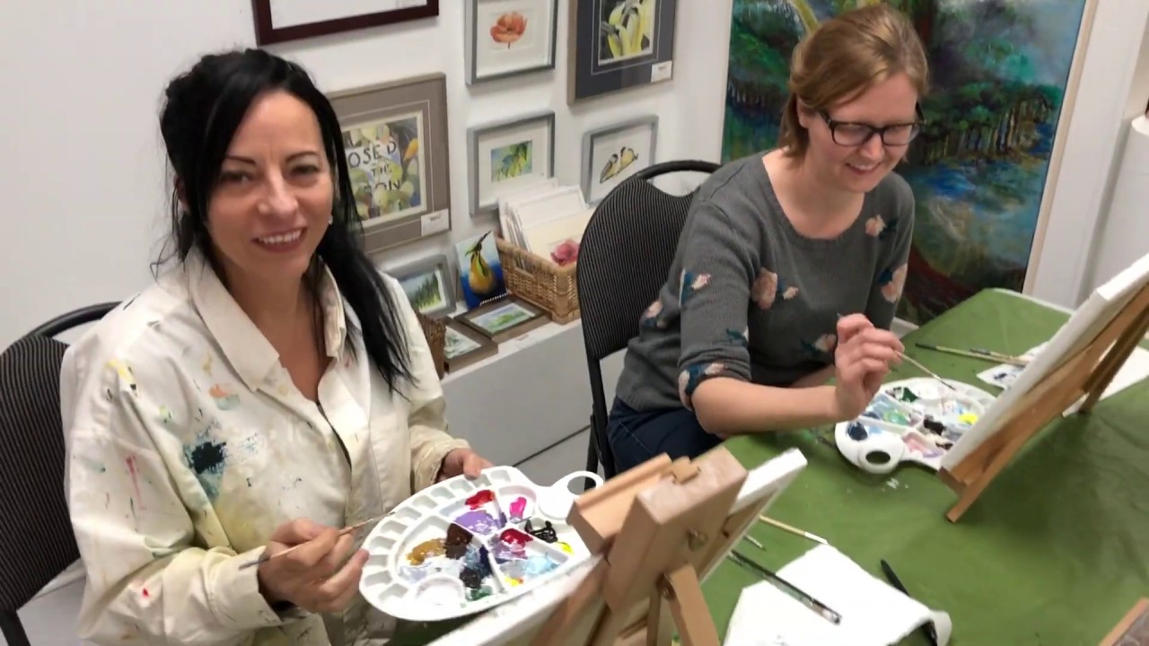 Painting a Winter Scene With Stephanie Mason - YouTube