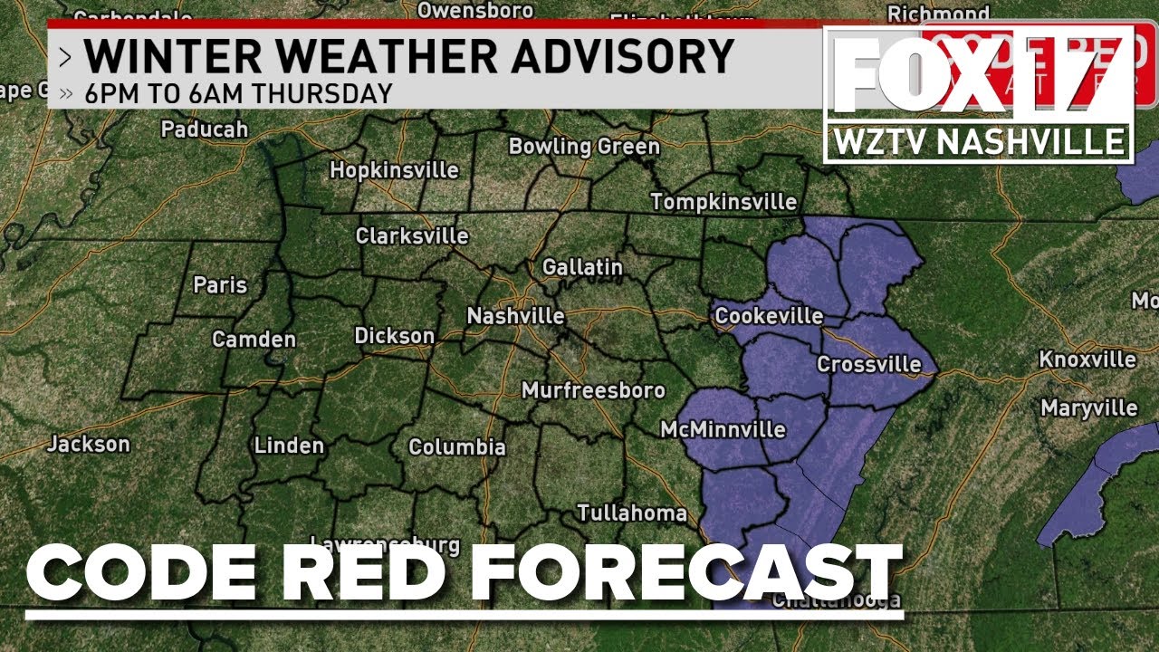 CODE RED ALERT: Winter Weather Advisory - YouTube