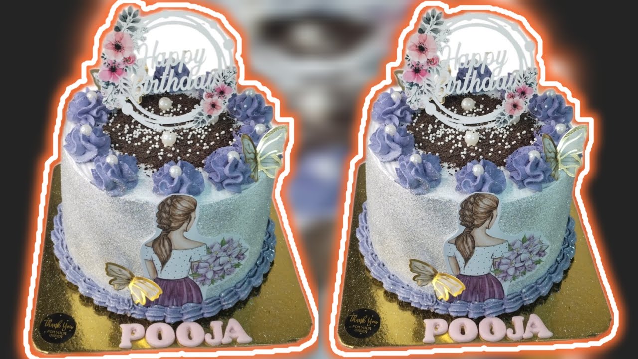 750gm Paper Doll Cake | Cute Doll Cake Design - YouTube