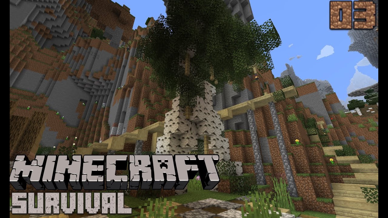 Minecraft Survival Ep. 3 - Enchanting Grove and Village Entrance - YouTube