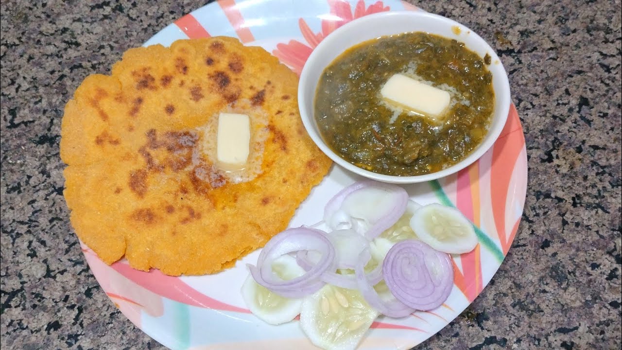Makki Ki Roti & Sarso ka Saag Recipe with a twist | Winter Special ...