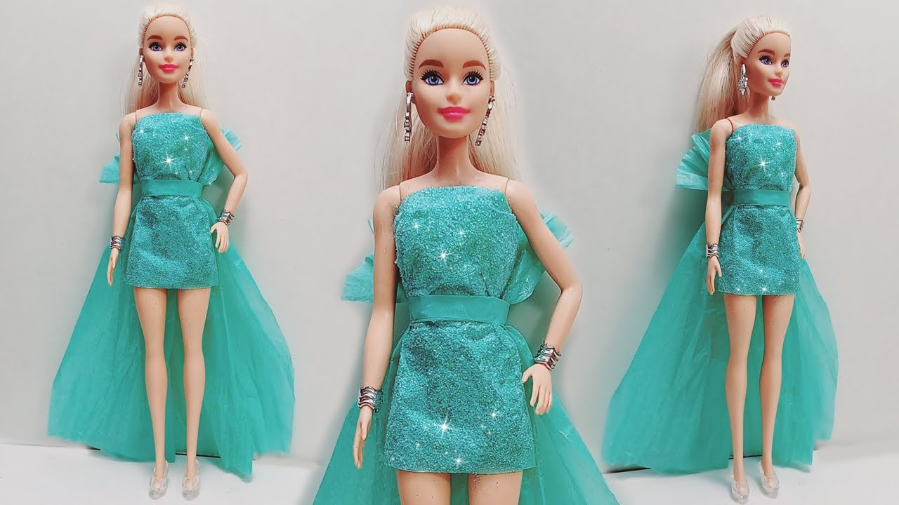 DIY Party Dress for Barbie Doll | DIY Miniature Ideas for Barbie ...