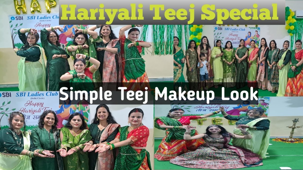 Hariyali Teej Makeup Look /Hariyali Teej Simple Makeup Look /Hartalika ...