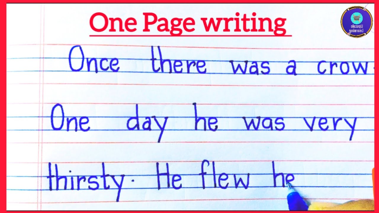 ONE PAGE HANDWRITING PRACTICE IN ENGLISH| Moral stories Writing in ...