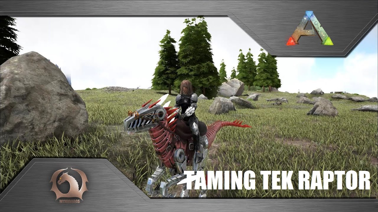 ARK Survival Evolved - Taming Tek Raptor / How to tame (Ragnarok) - YouTube