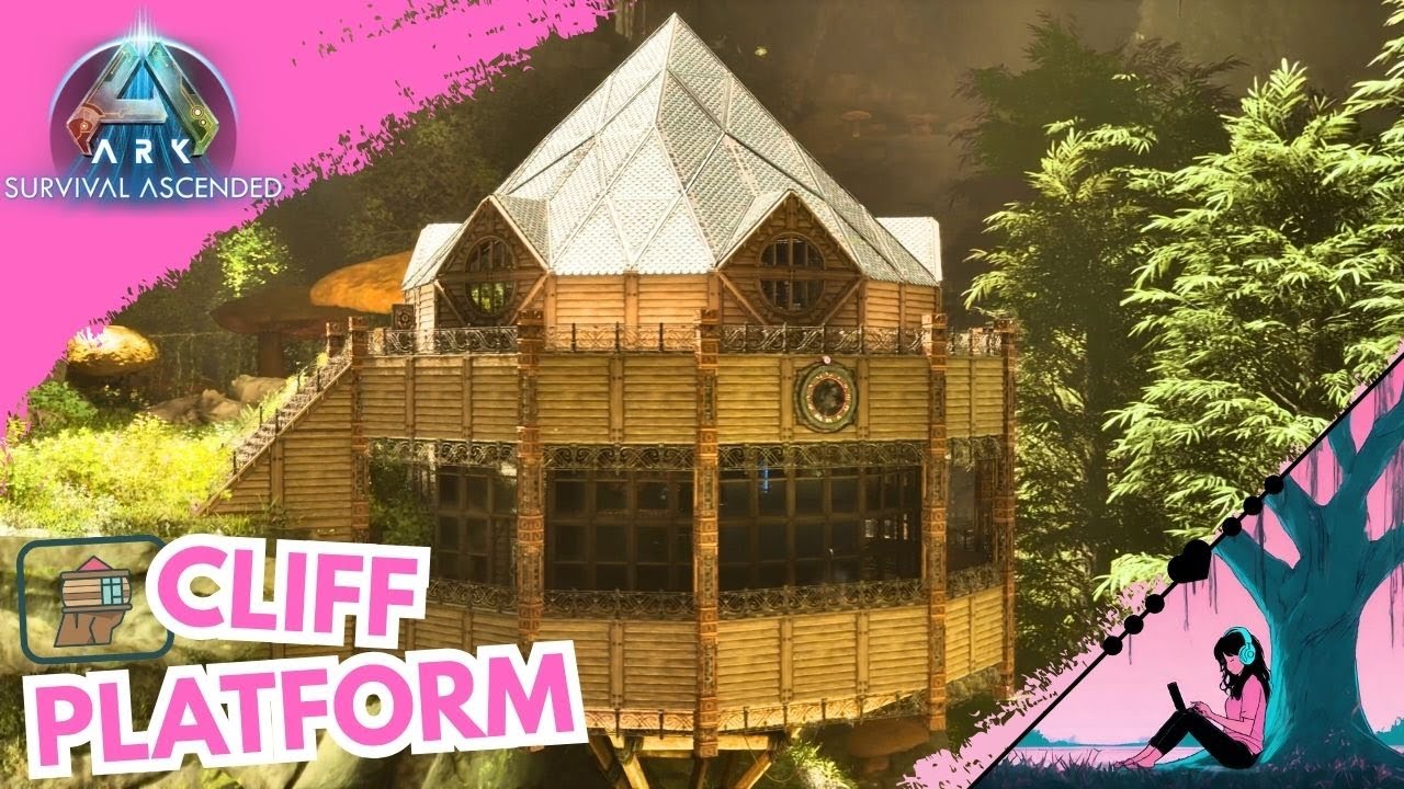 Cliff Platform Base Build (Speed Build) | Ark: Survival Ascended - YouTube