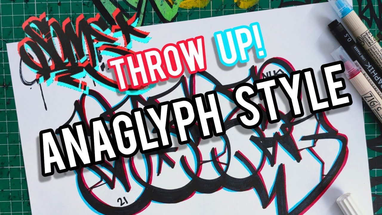 GRAFFITI THROW UP! - Anaglyph effect 🔴🔵 - YouTube