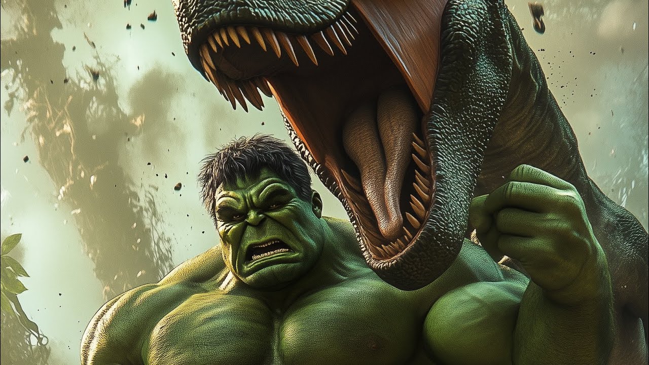 Hulk vs. Tyrannosaurus Rex - Jurassic Showdown! - YouTube