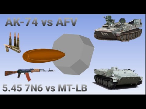 7N6 "Poison bullet" 5.45x39mm (AK-74) vs Russian MT-LB AFV - Bullet ...