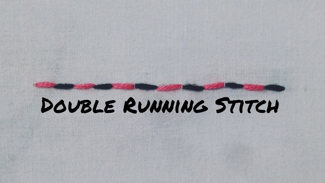 Double Running Stitch #tutorial 9 - YouTube